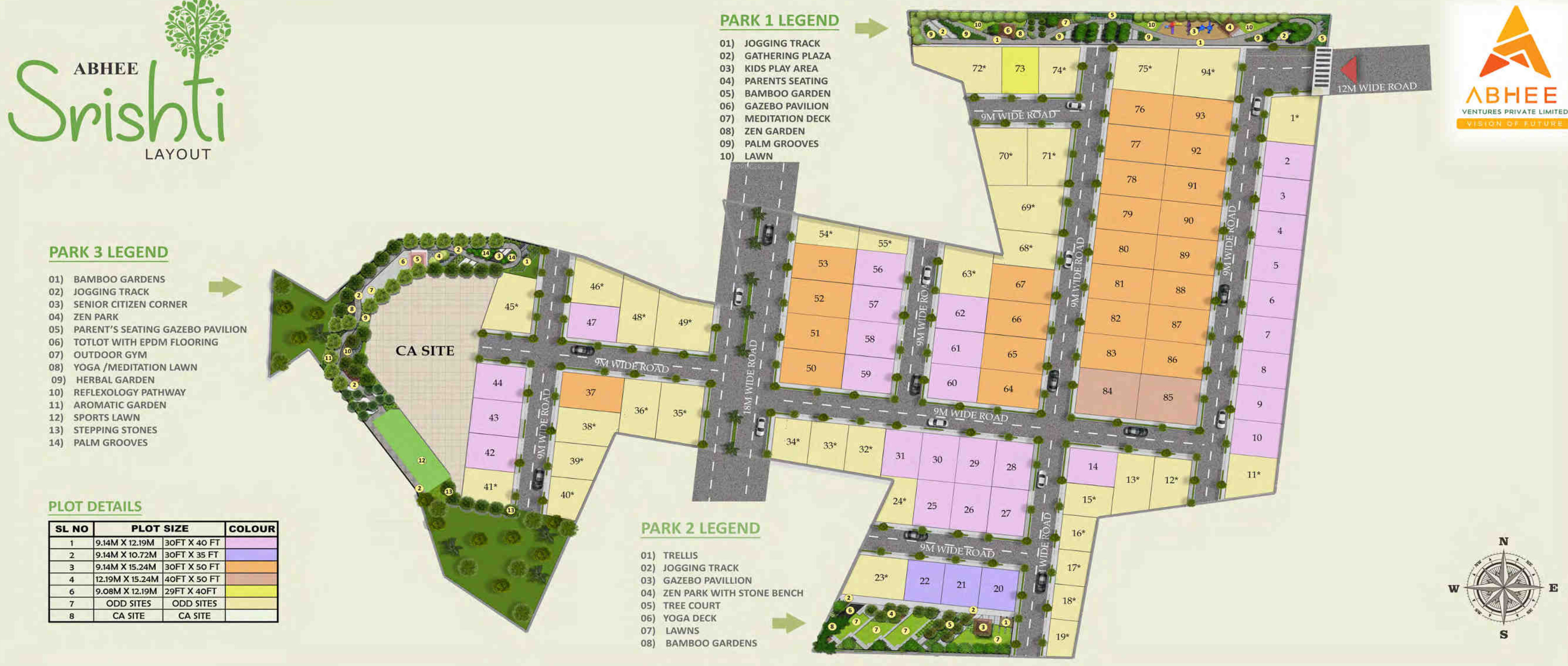 1193 sq ft Plot for Sale in Abhee Ventures Srishti Layout Anekal City ...