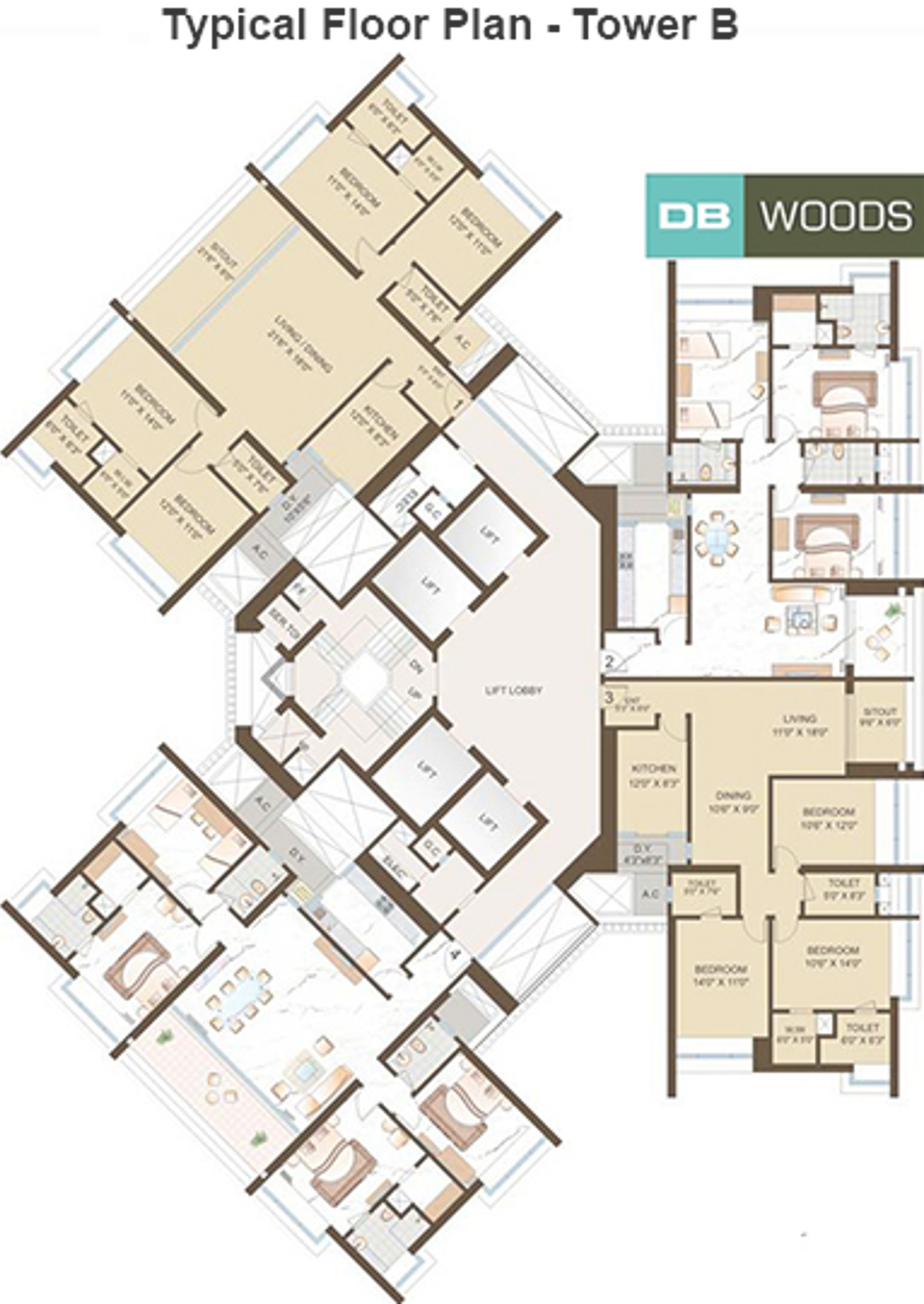 DB Woods in Goregaon East, Mumbai - Price, Location Map, Floor Plan ...