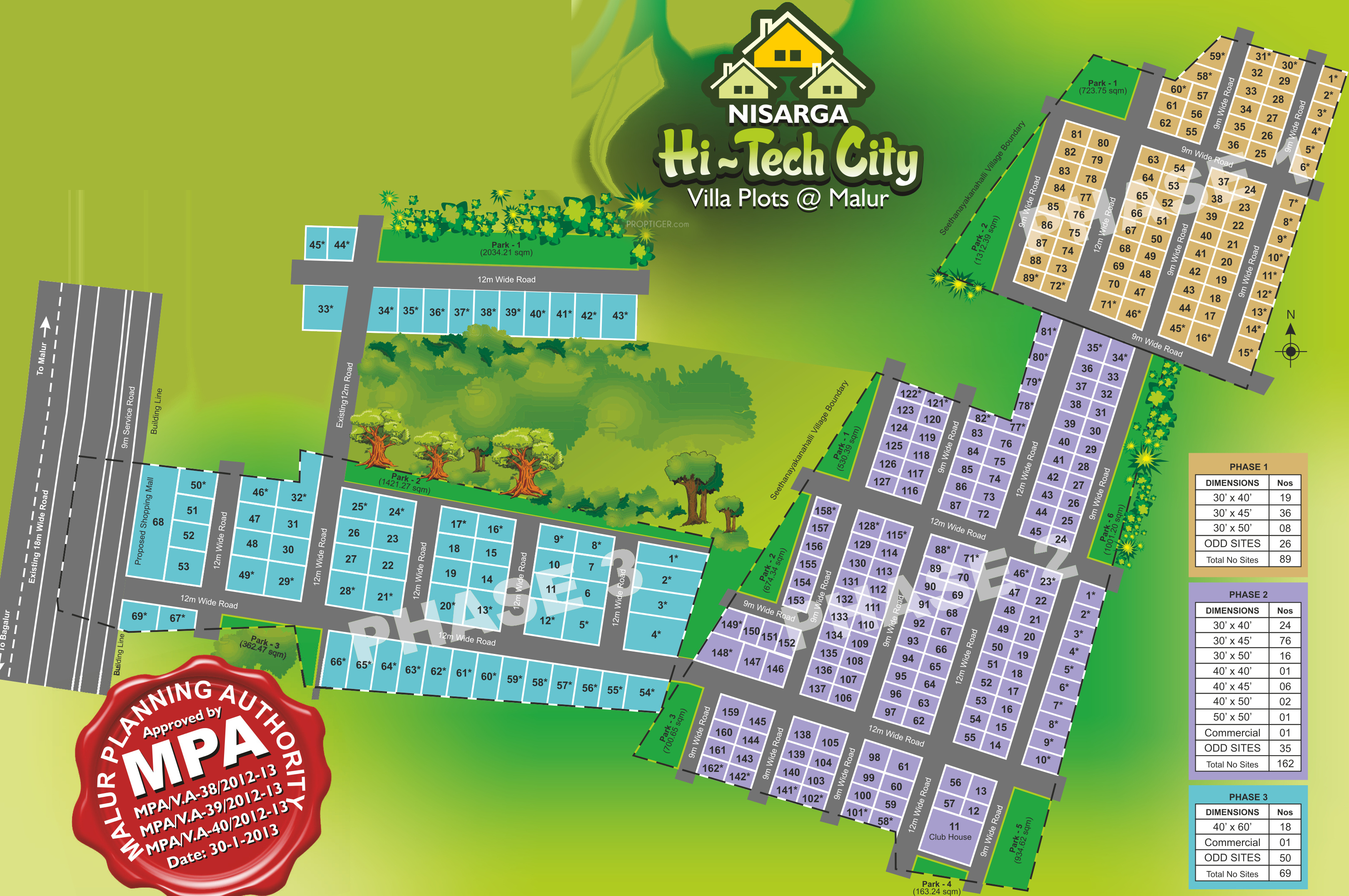 Image Of Location Map Of Nisarga Developers Hitech City Malur Bangalore
