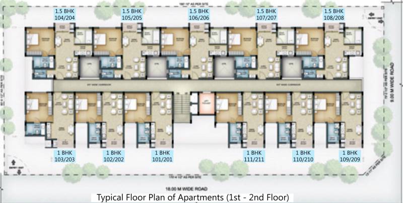 1, 2 BHK Cluster Plan Image - Columbia Pacific Hub Apartments for sale ...