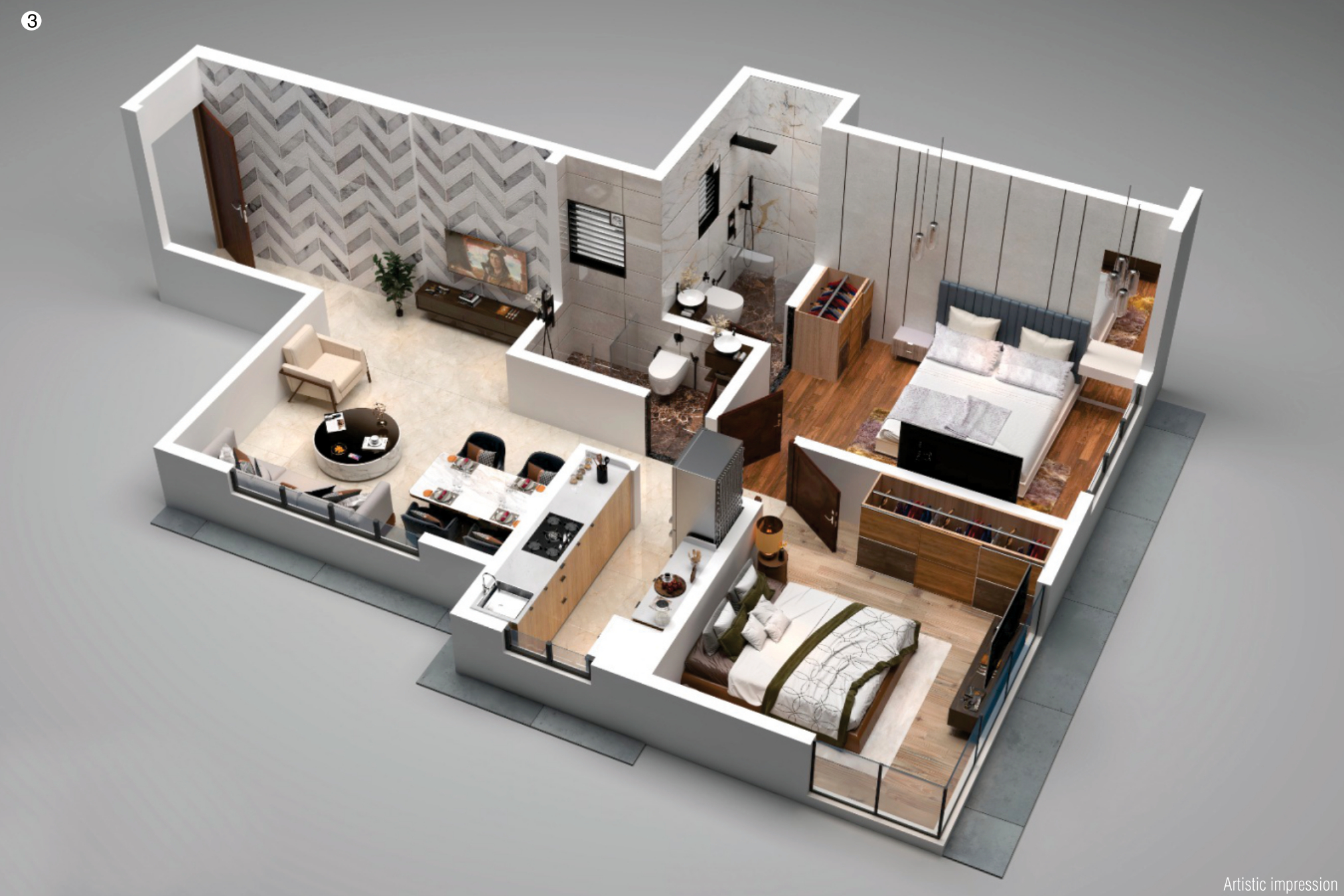 612 sq ft 2 BHK 2T Apartment for Sale in Orient Combine Regency Phase 2 Chembur Mumbai