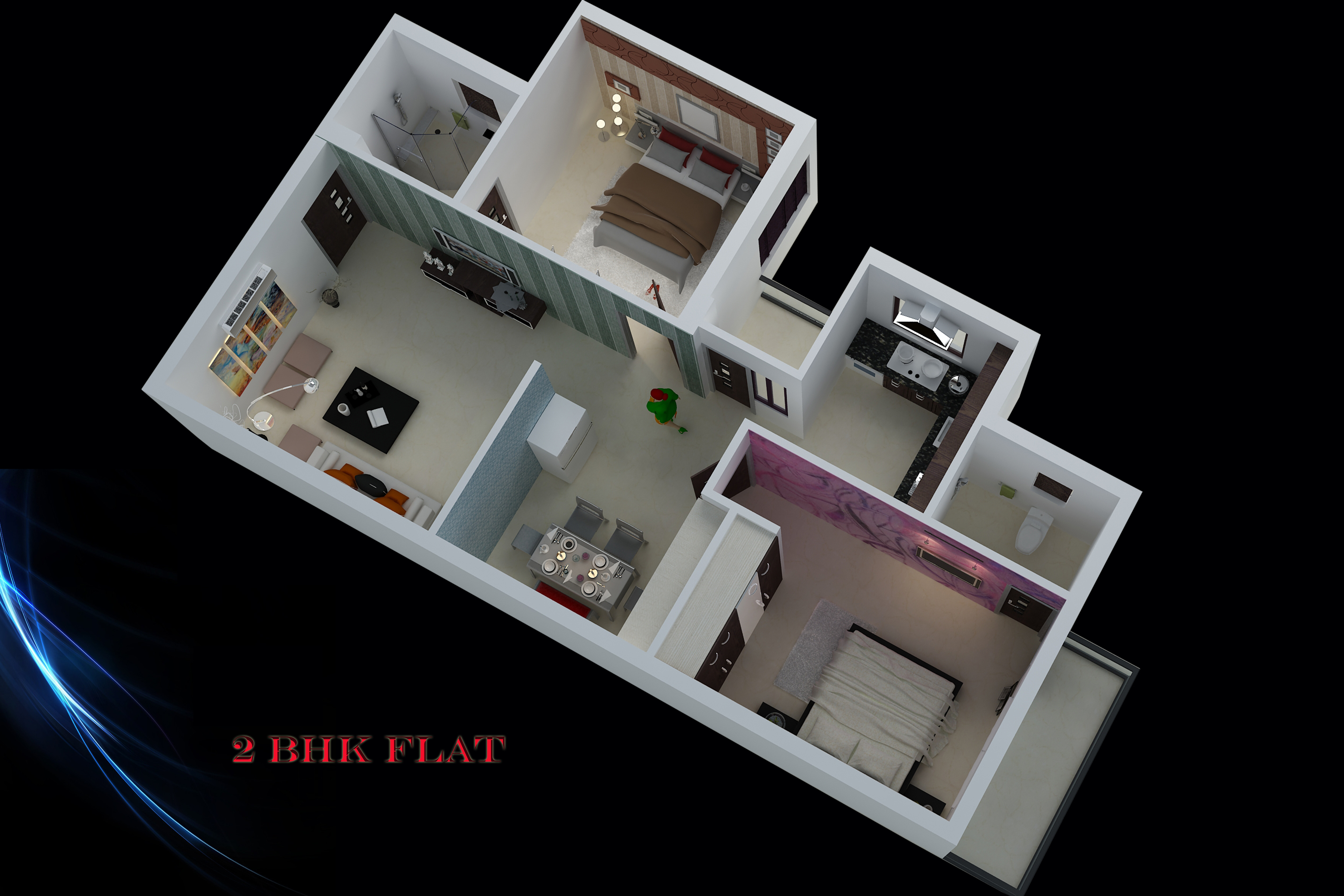 1175 sq ft 2 BHK 2T Apartment for Sale in Miraj Group Malhar New ...