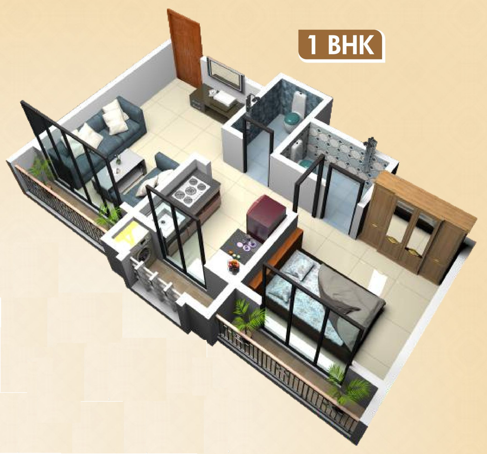 358 sq ft 1 BHK 2T Apartment for Sale in Realtech Development Heights ...