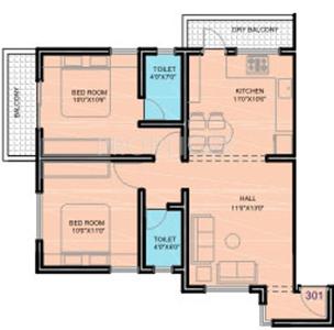 Floor Plan 860 Square Feet 199 Church Condos | Church 860 | 860 Sq.ft.
