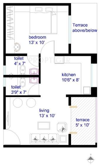565 sq ft 1 BHK 2T Apartment for Sale in Jagtap Patil Nano Spaces Ravet ...