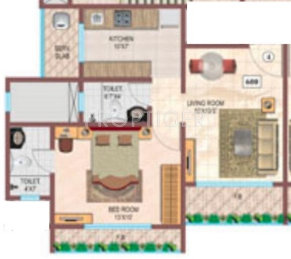 Srishti Oasis in Bhandup West, Mumbai - Price, Location Map, Floor Plan ...